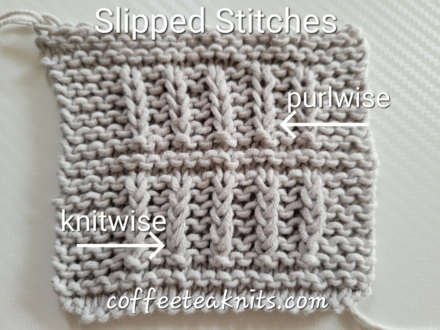 Tutorial Series: Slipping Stitches (Knitwise versus Purlwise) | Coffee ...