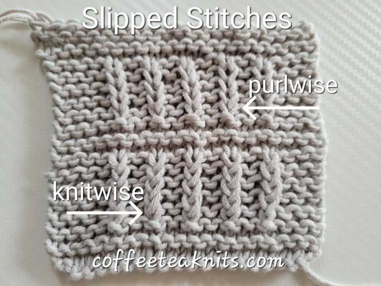 Tutorial Series: Slipping Stitches (Knitwise versus Purlwise) | Coffee ...